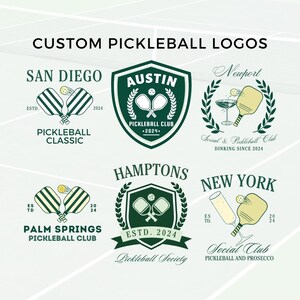 Pickleball SVG Custom Logo Design, Custom Pickleball Logo, Pickleball ...
