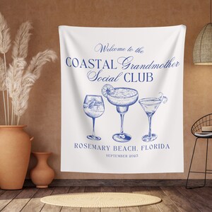 Coastal Grandma Bachelorette Banner, Coastal Granddaughter Backdrop ...