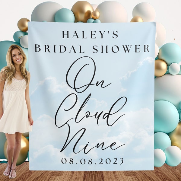 On Cloud Nine Bridal Shower Backdrop - Etsy