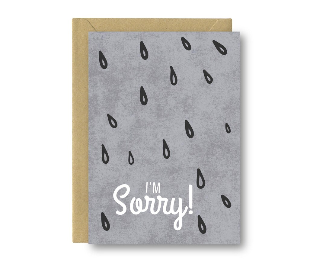 Feeling Grey - Sorry Greeting Card, Apology Card - Etsy