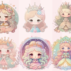 Pastel Fairytale Princess Kawaii Clipart PNG, Kawaii Princess, Kawaii ...