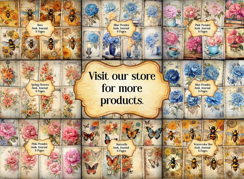 Watercolor Bull Junk Journal Printable Page Bull Junk Journal - Etsy