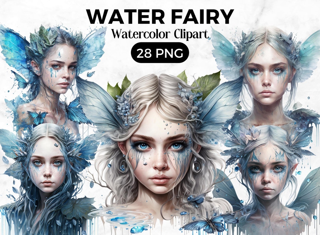 Water Fairy Fantasy Clipart Bundle,fairies Png, Fantasy Art,fairy Tale ...