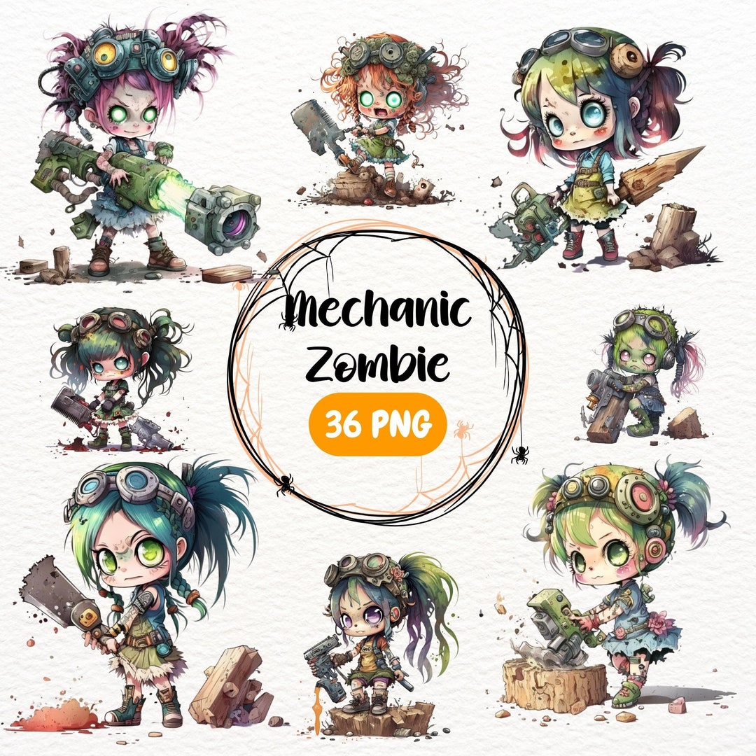 Mechanic Zombie Clipart, Zombie Clipart, Creepy Clipart, Creepy Zombie ...