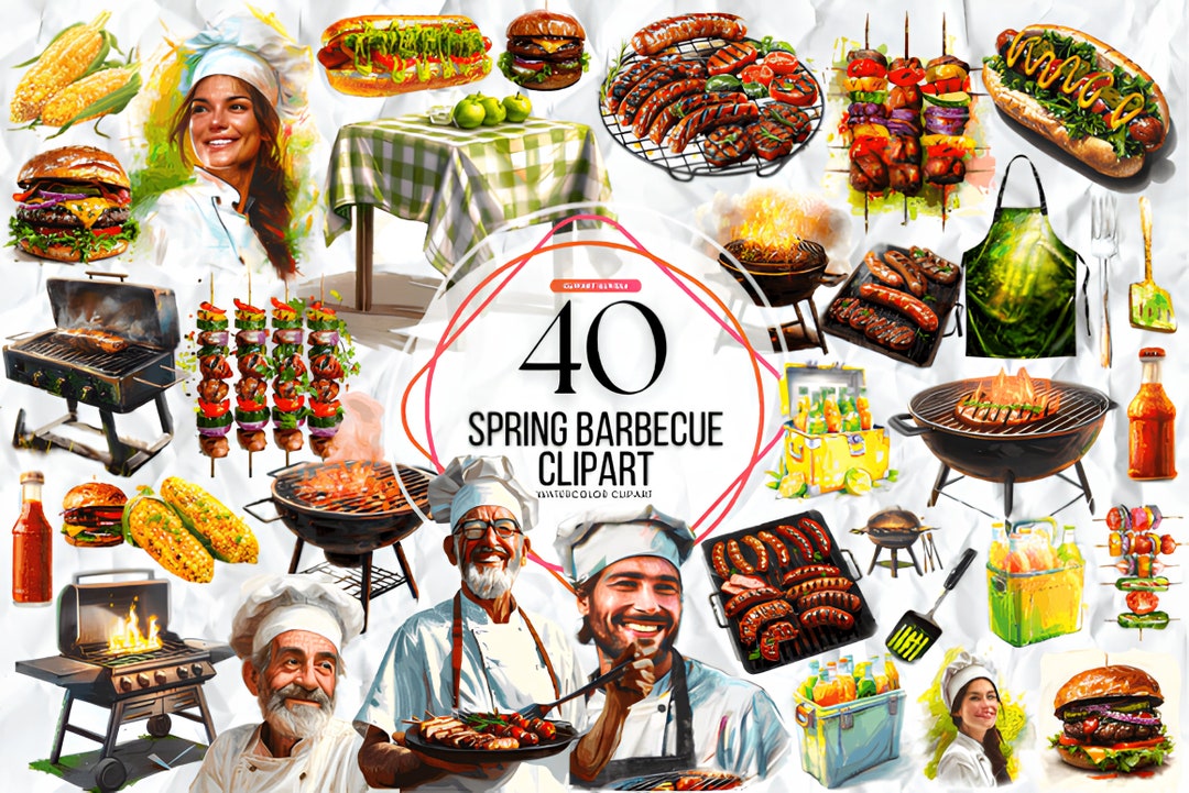 Spring Barbecue Clipart, Barbecue PNG, Barbecue Illustration ...