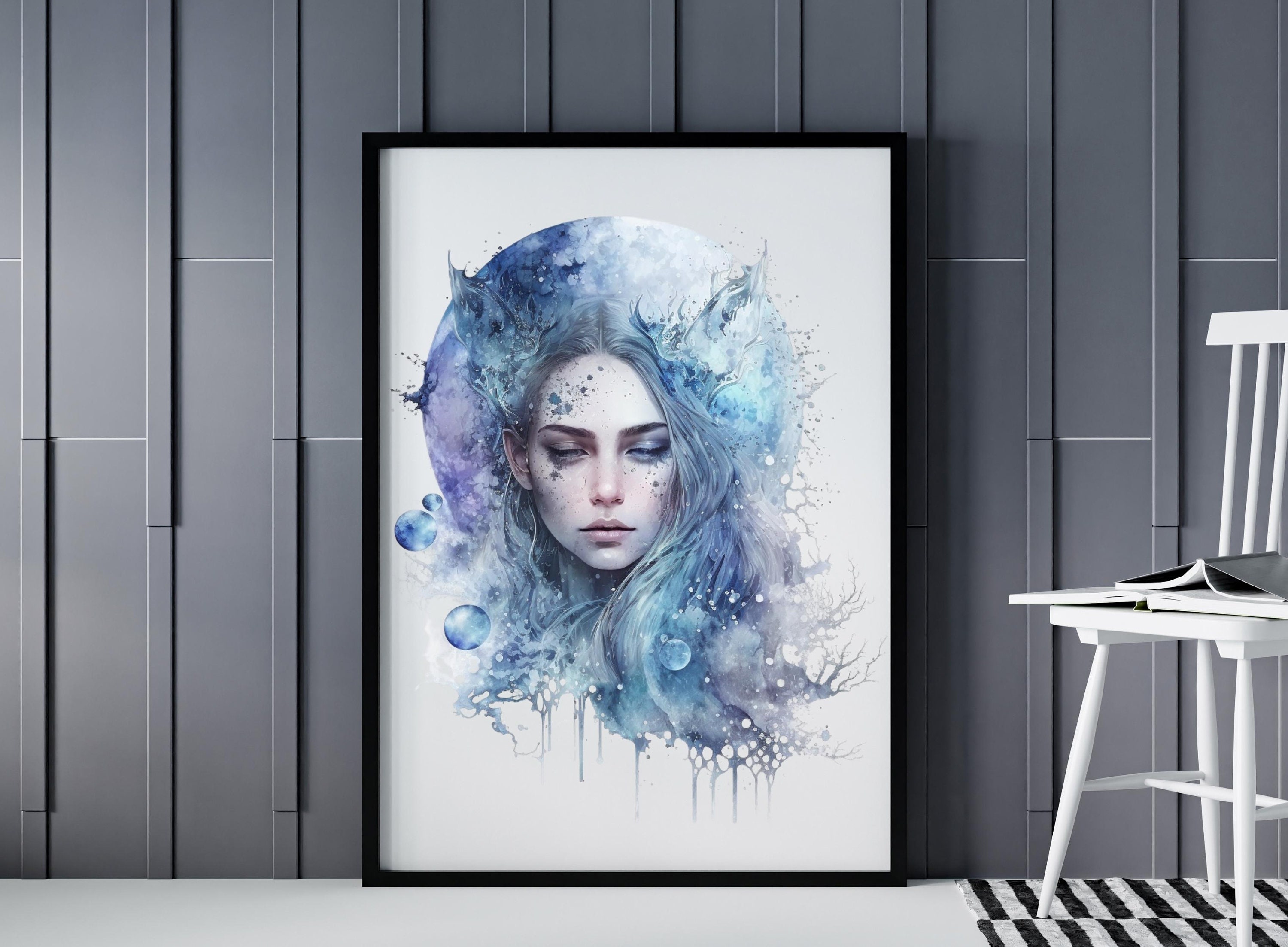 Ice Witch Clipart, Witch Clip Art Png, Fantasy Magic Clip Art, Mystical ...