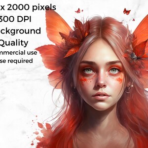 Red Fairy Fantasy Clipart Bundle,fairies Png, Fantasy Art, Fairy Tale ...