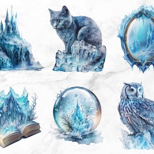 Ice Witch Clipart, Witch Clip Art Png, Fantasy Magic Clip Art, Mystical ...