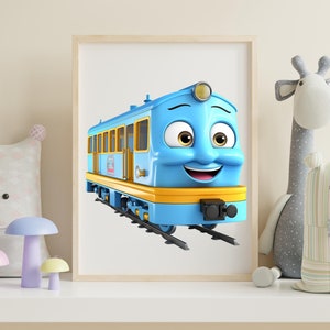 Cute Trains Clipart, Cute Trains Vehicles Cartoon for Kids,instant ...
