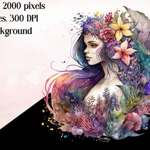 20 PNG Watercolor Fantasy Mermaid Clipart, Mermaid Clip Art, Royal ...