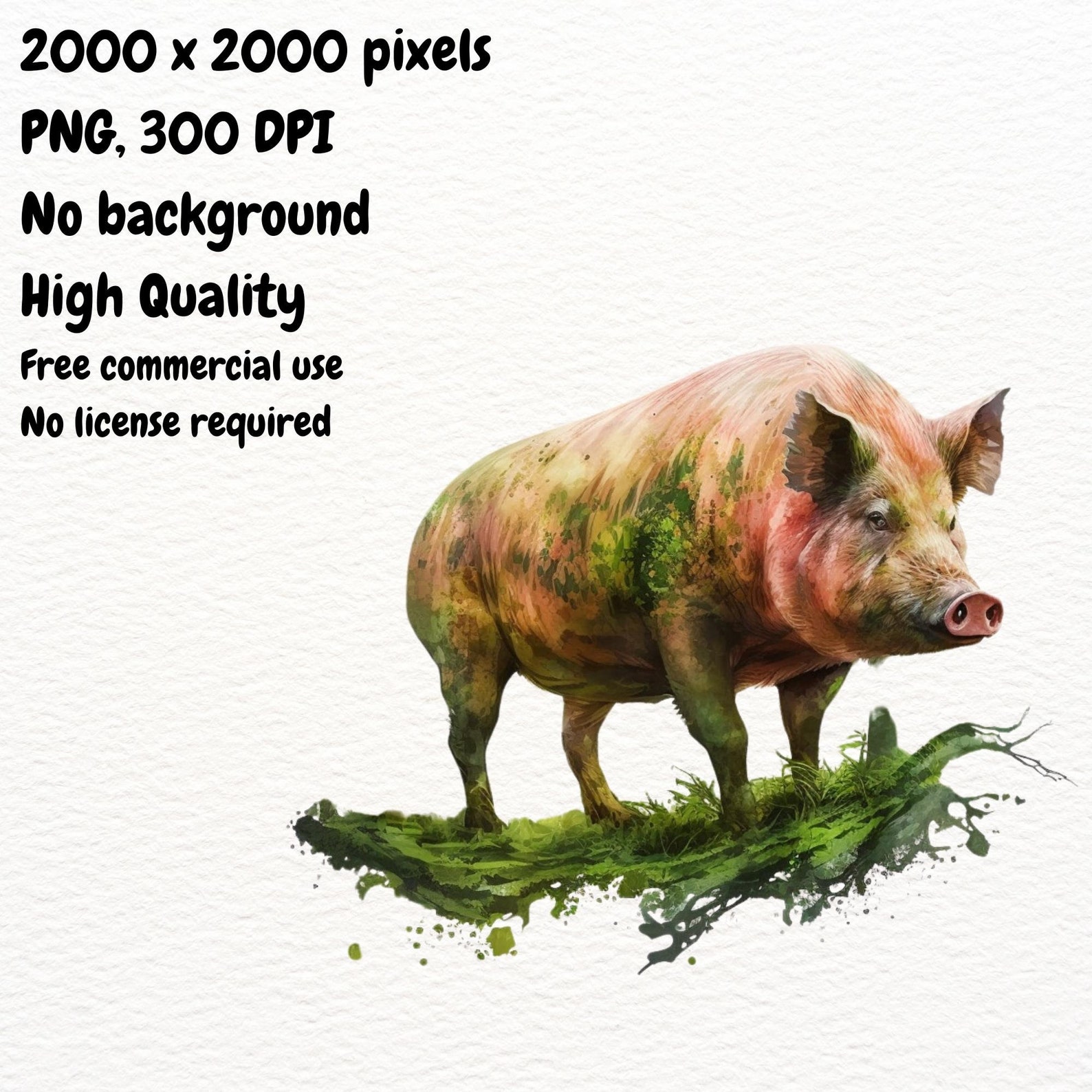 Pig Clipart - Cute Pig - Digital Download - Card Making, Clip Art ...