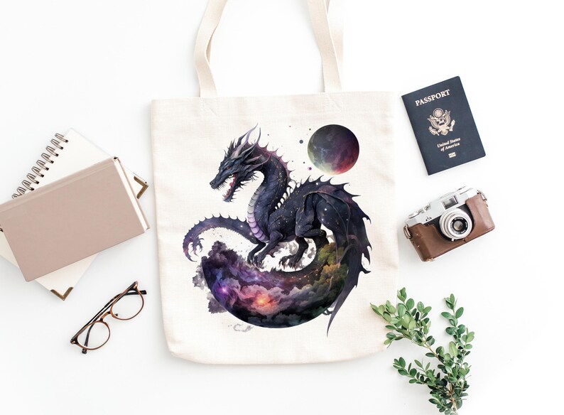 Cosmic Dragons Clipart, PNG SVG, Full Commercial Use, Fantasy Clipart ...