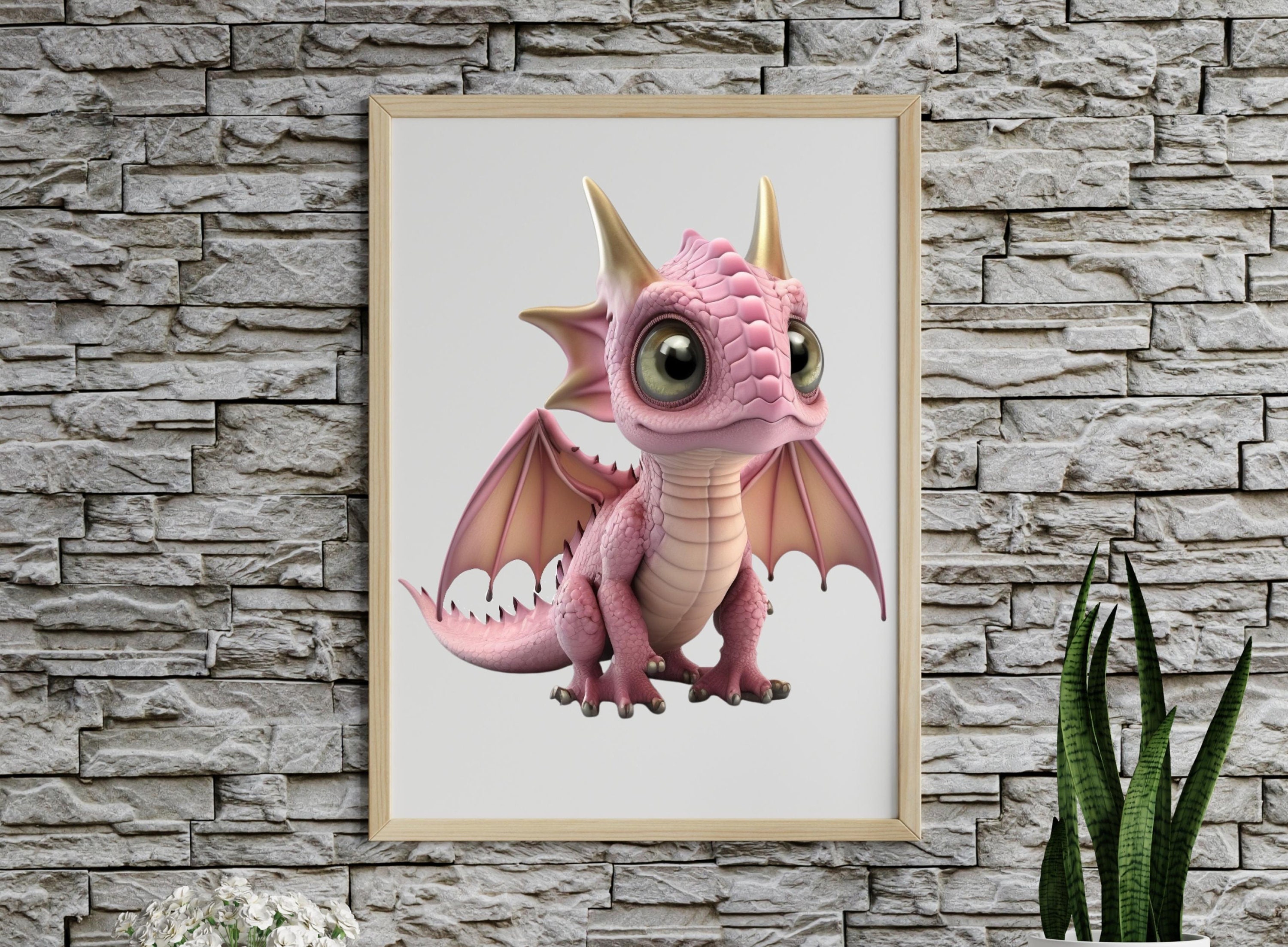 Pink Baby Dragons Cute Clipart Dragon Art Dragon Png - Etsy