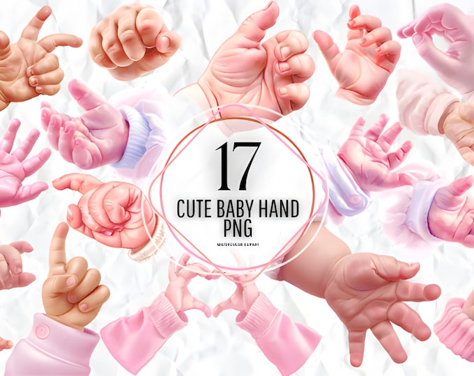 Watercolor Family Hands Clipart: Man, Woman, Baby, Kid, Family, Father ...