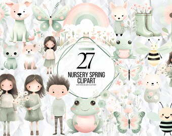Baby Clipart Watercolor Adorable Newborn Illustrations, Baby Shower ...