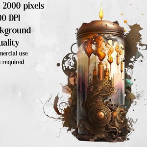 Steampunk Candles Clipart - Clip Art Graphics and Collage Sheets for ...