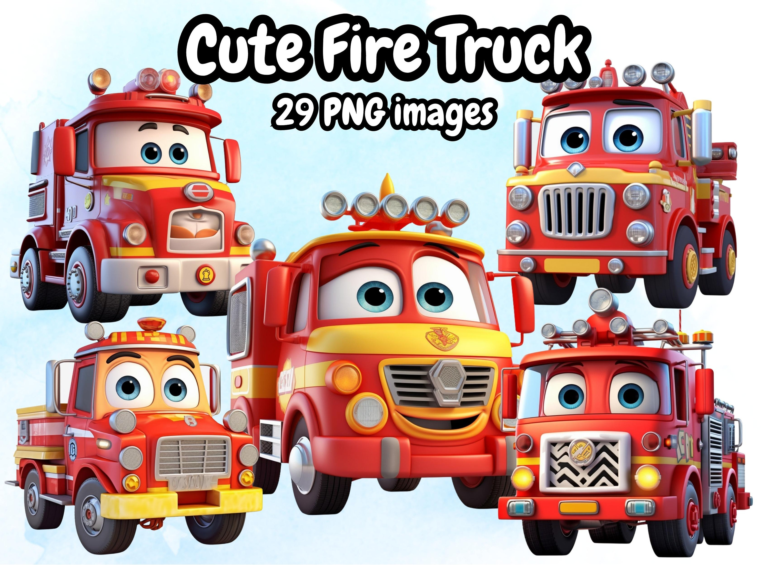 Cartoon Fire Truck Clip Art
