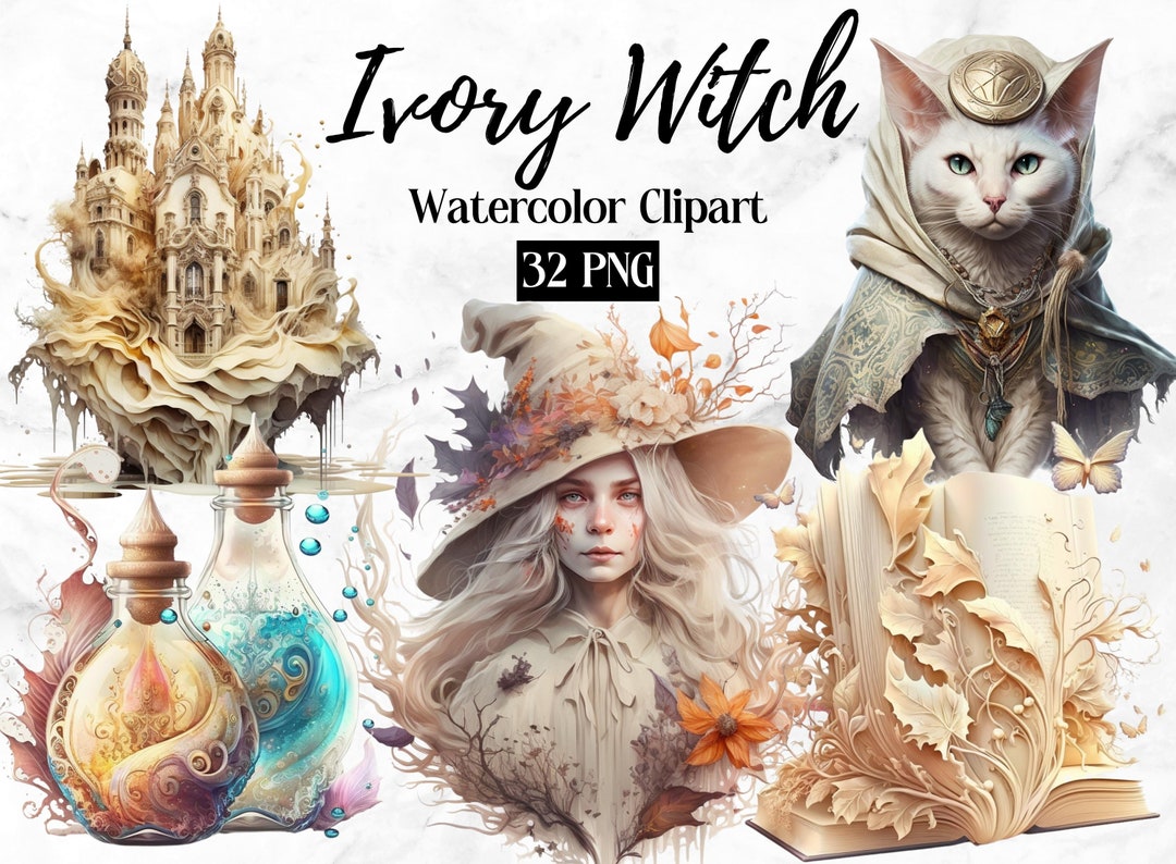 Ivory Witch Clipart, Witch Clip Art Png, Fantasy Magic Clip Art ...