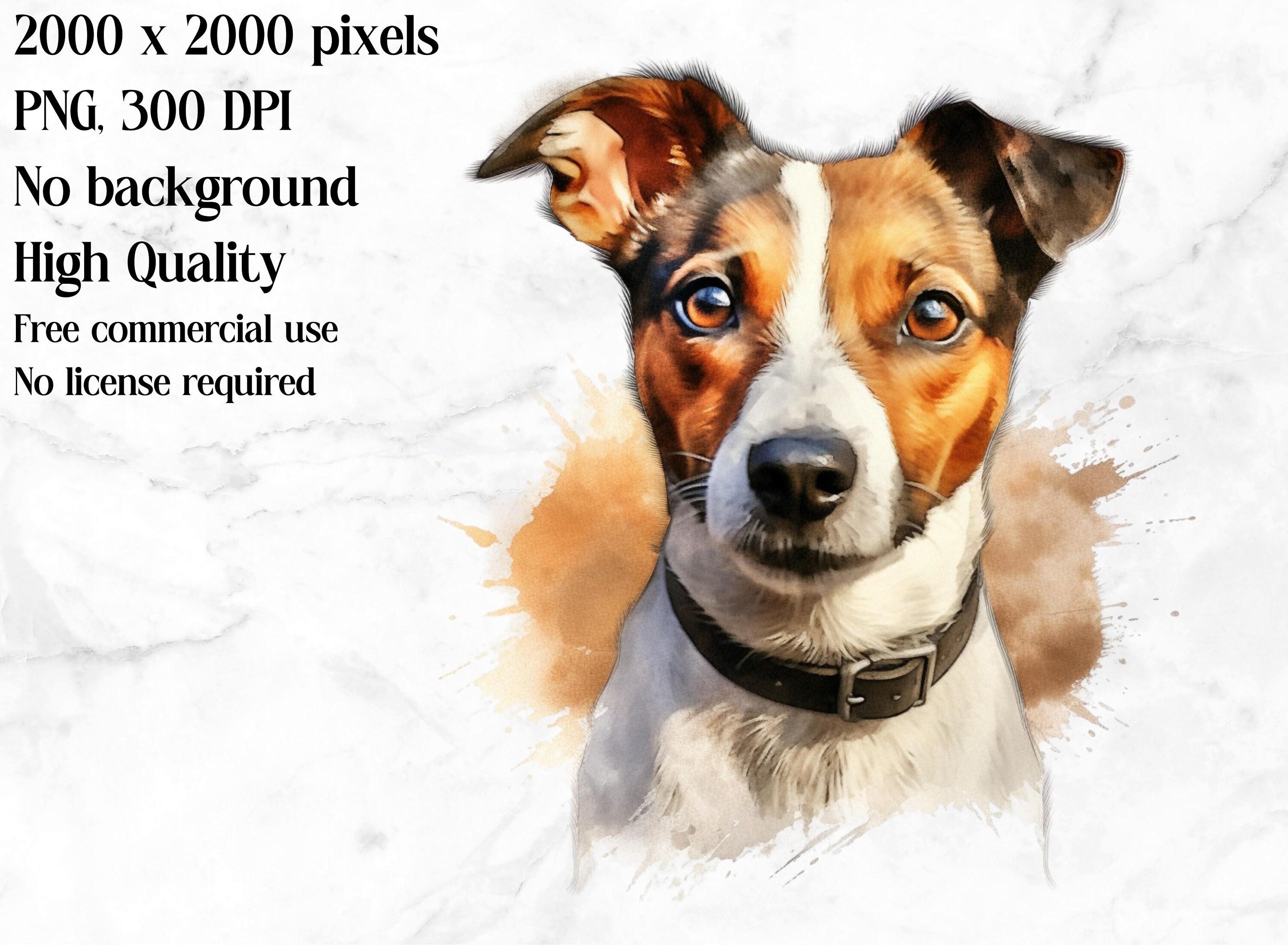 Jack Russell Clipart | Dog PNG | Watercolor Dog Lovers Printable ...