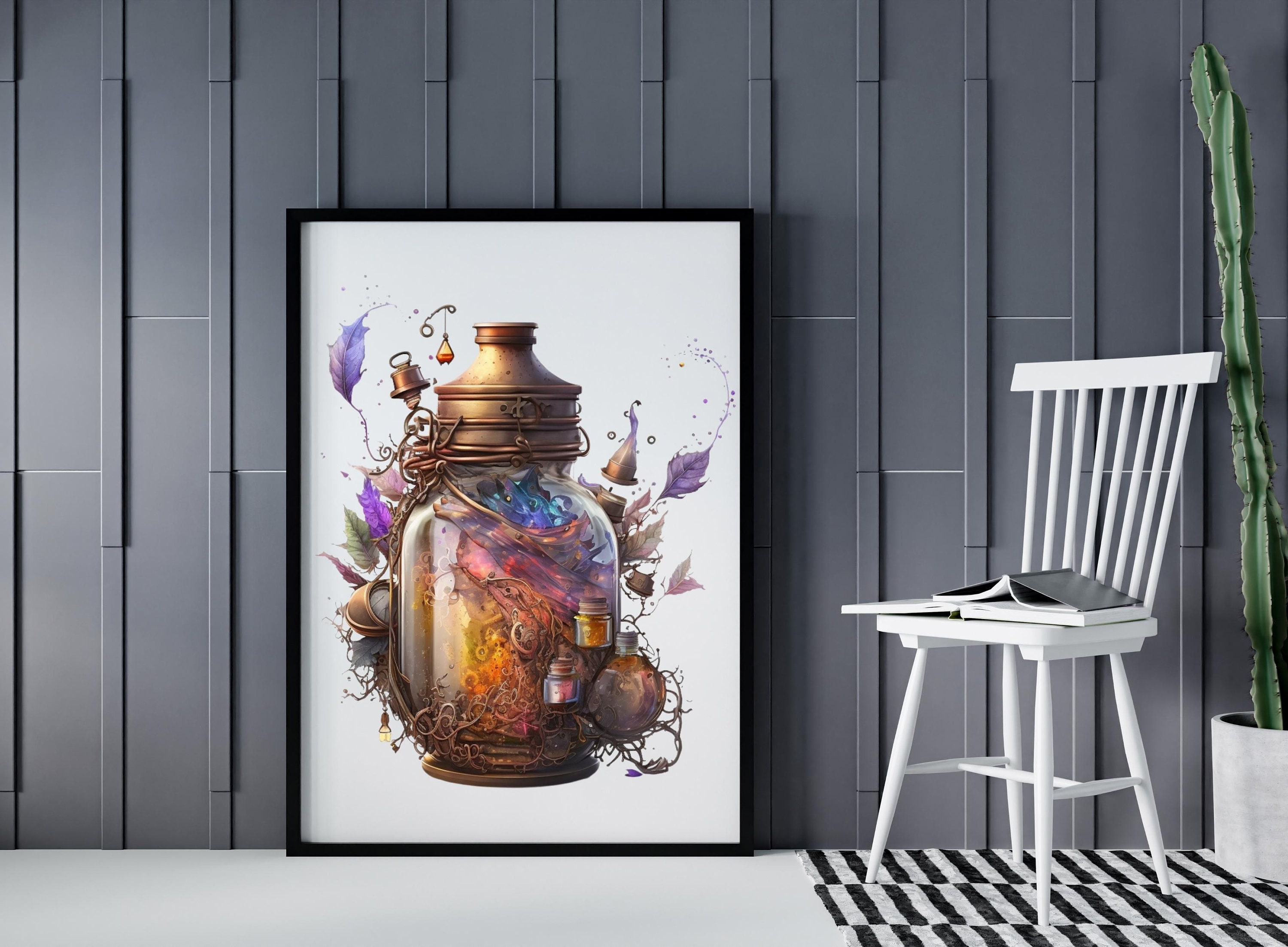 Steampunk Potions Clipart - Clip Art Graphics and Collage Sheets for ...