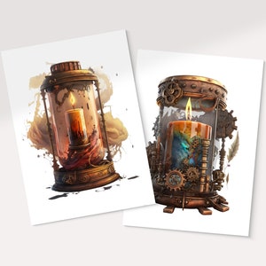 Steampunk Candles Clipart - Clip Art Graphics and Collage Sheets for ...