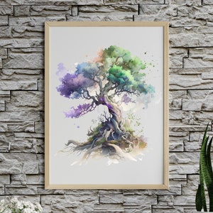 Watercolor Fantasy Tree Clipart,fantasy Trees Clipart, Beautiful Trees ...