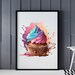 Chocolate Watercolor Cupcakes Clipart, Cupcakes Clip Art Bundle ...