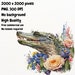 Alligator Clipart Watercolor Illustration, Alligator Crocodile PNG ...