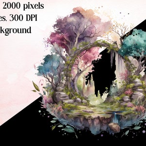Enchanted Forest Clipart, Fairy Forest PNG, Magical Fantasy Forest Clip ...