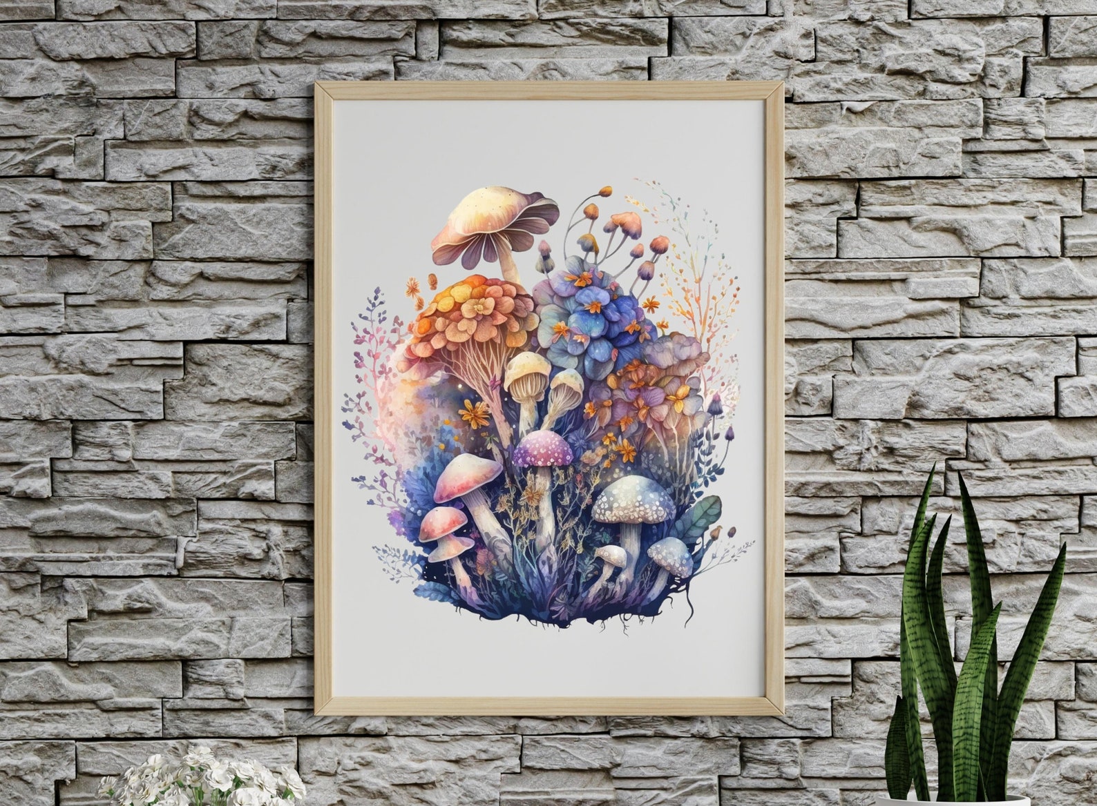 Watercolour Magic Mystical Mushrooms Clipart Bundle , Occult Mushrooms ...