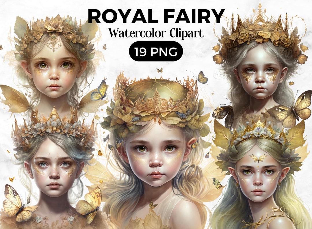 Royal Fairy Fantasy Clipart Bundle,fairies Png,fantasy Art, Fairy Tale ...