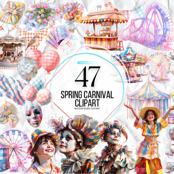 Summer Fair Clipart - Etsy UK