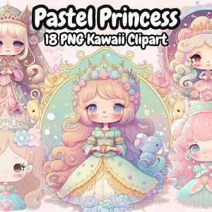 Pastel Fairytale Princess Kawaii Clipart PNG, Kawaii Princess, Kawaii ...