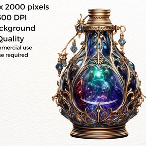 Fantasy Royal Potions Clipart PNG | Beautiful Witchy Fantasy Clip Art ...
