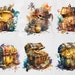 Watercolor Treasure Chest Clipart Bundle, Pirate Treasure Clipart ...