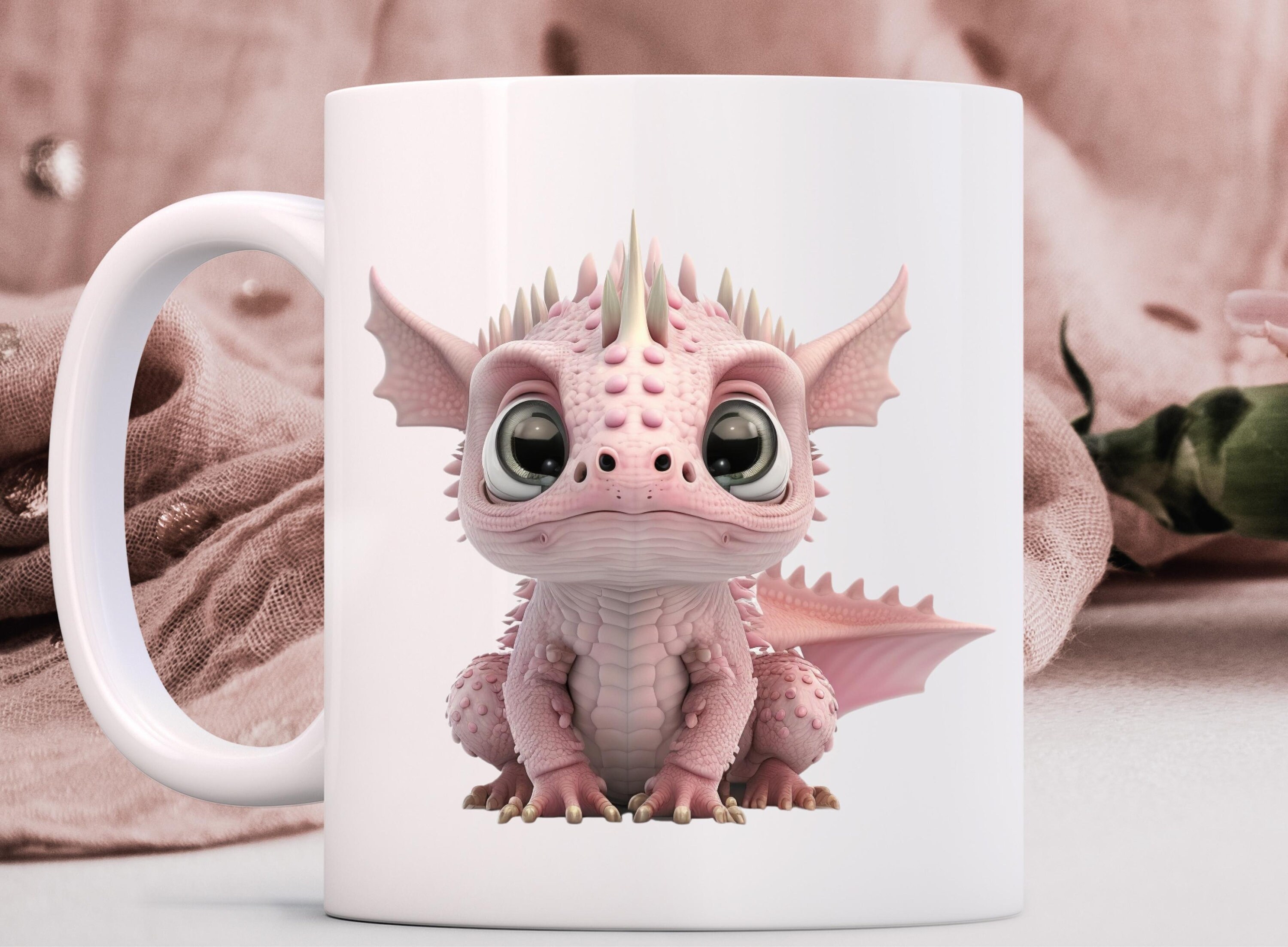 Pink Baby Dragons Cute Clipart Dragon Art Dragon Png - Etsy