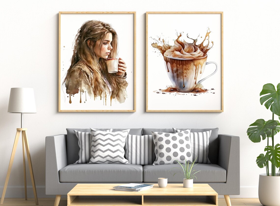 Watercolor Coffee Clip Art, Coffee Cup Clipart Bundle, Coffee Mug PNG ...