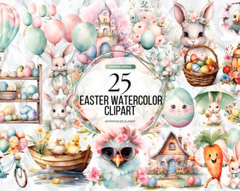 Easter Clipart,easter Digital Papers,easter Clip Art,easter Bunny ...