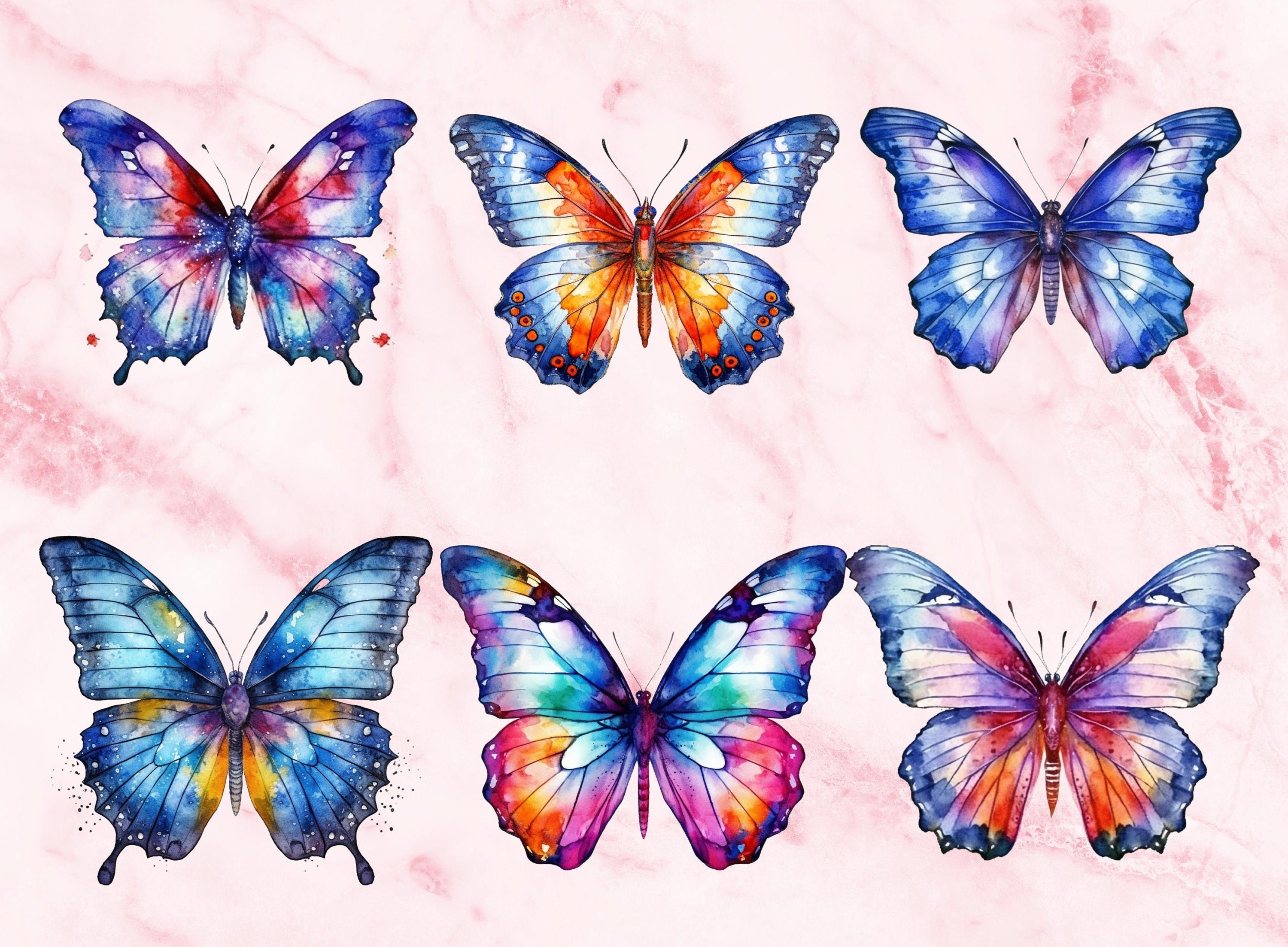 Monarch Butterfly Clipart | Watercolor Butterfly PNG | Floral Clipart ...