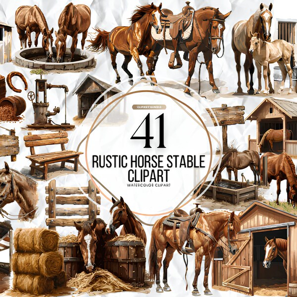 Rustic Horse Art - Etsy