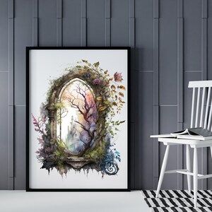 Witch Window Clipart, Watercolor Wiccan PNG, Witchery Lovers Gift ...