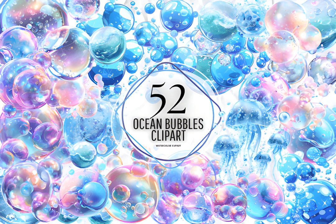 Ocean Bubbles Clipart - PNG Digital Image Downloads for Card Making ...