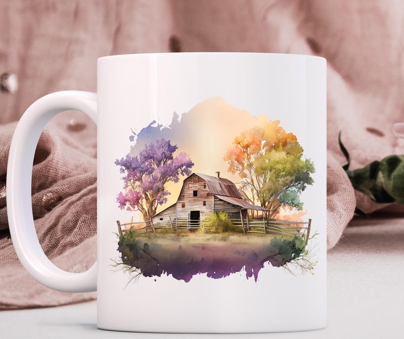 Farm Barn Watercolor Clipart Farmhouse Clipart Barn Bundle - Etsy