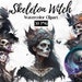 Skeleton Witch Clipart, Witch Clip Art Png Fantasy Magic Clip Art ...