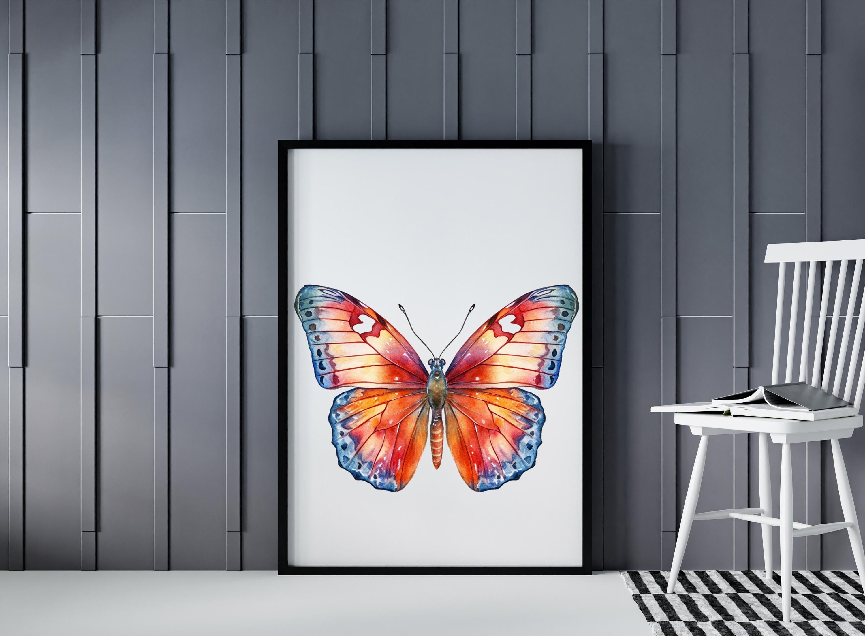 Monarch Butterfly Clipart | Watercolor Butterfly PNG | Floral Clipart ...