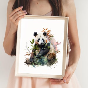 Watercolor Cute Pandas Clipart | Adorable, Cute Panda, Baby Panda ...