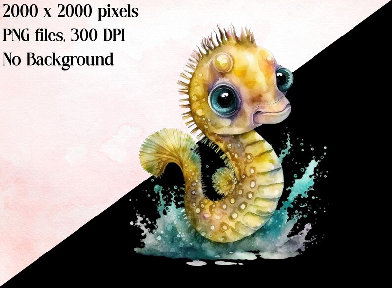 Fish Clipart Watercolor Fish Under the Sea Clip Art Dolphin - Etsy