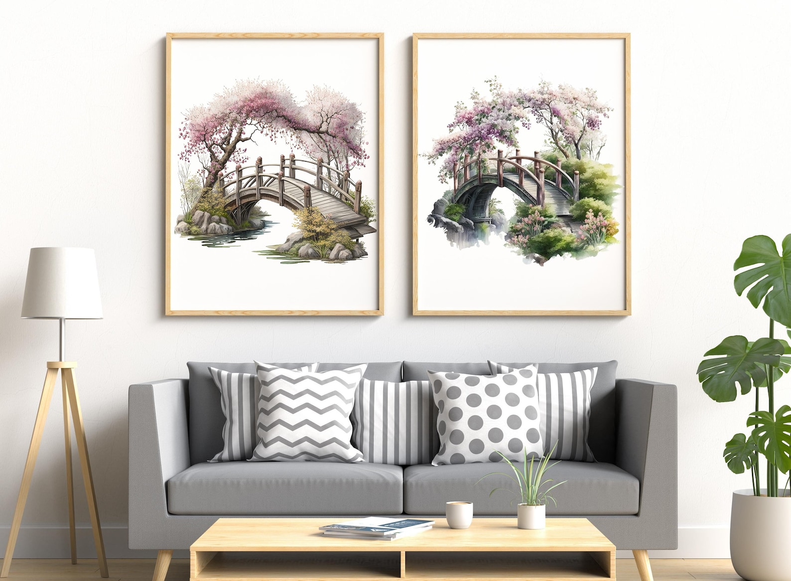 Spring Bridge Clipart, Garden Clip Art, Png. Digital Watercolor. Free ...