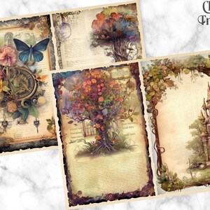 Fantasy Magic World Junk Journal Kit, Vintage Fantasy Journal Pages ...