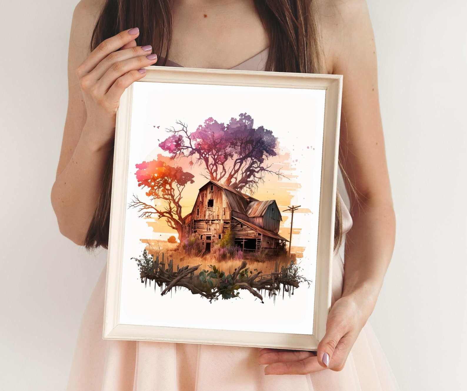 Farm Barn Watercolor Clipart Farmhouse Clipart Barn Bundle - Etsy